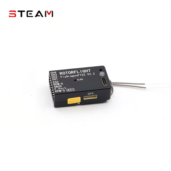 Flydragon F722 V2.2 RotorFlight Gyroscope Built-in ELRS Receiver - Bla ...