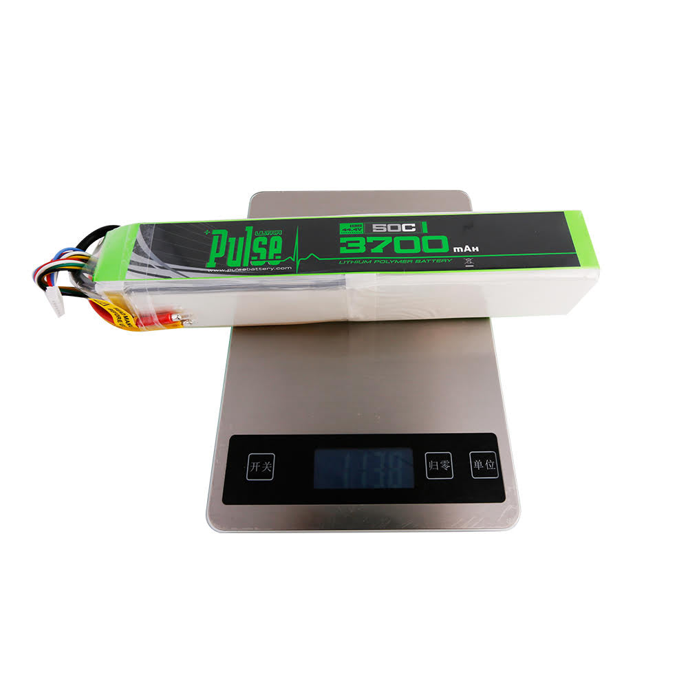 PULSE 3700mAh 50C 44.4V 12S LiPo Battery - No Connector– BARC Hobbies